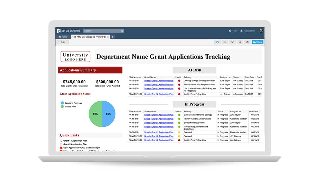 These 3 Free Template Sets for Higher Ed Speed Up Your Work | Smartsheet