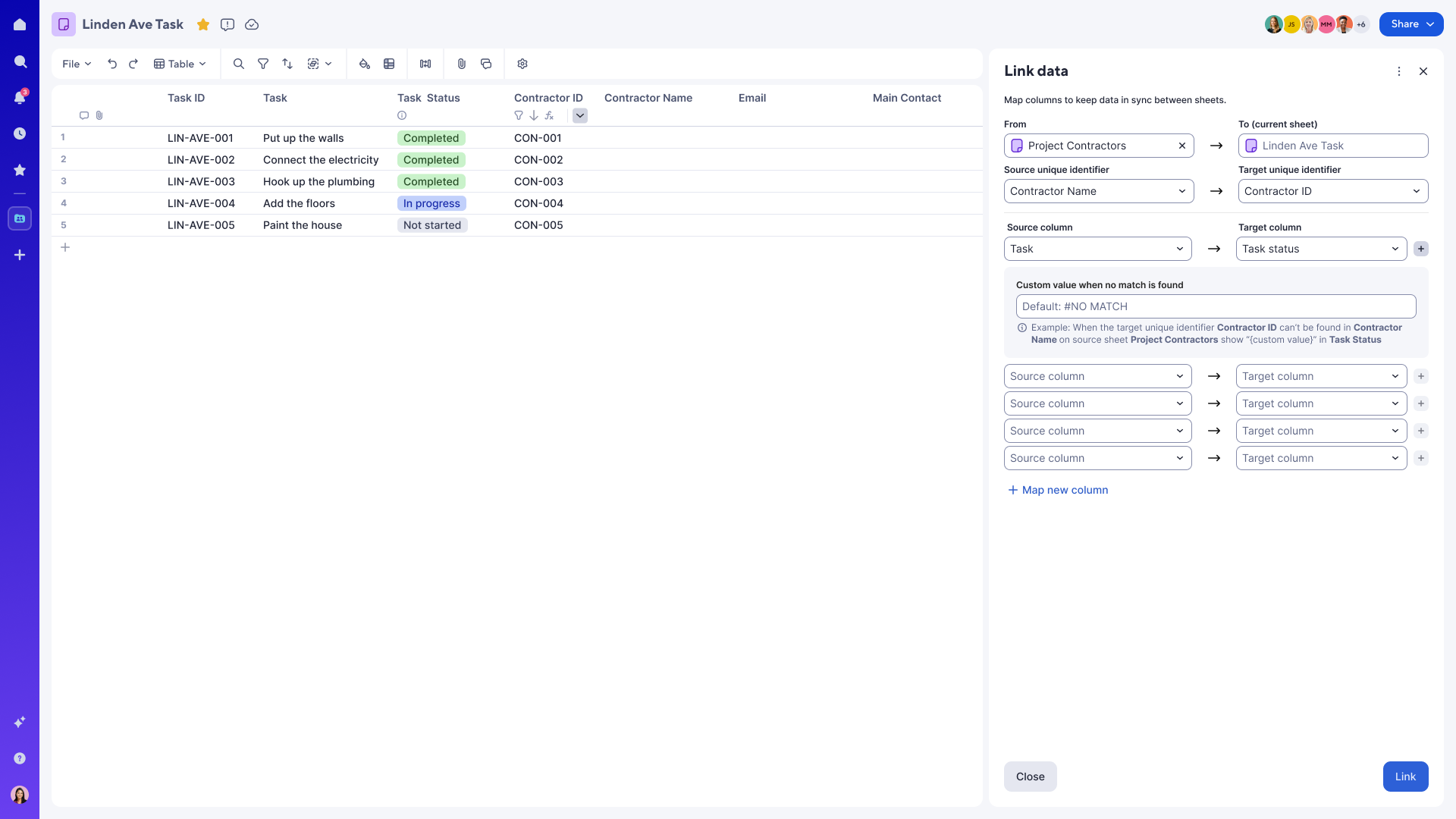 Custom Error Messages for Column Links | Smartsheet