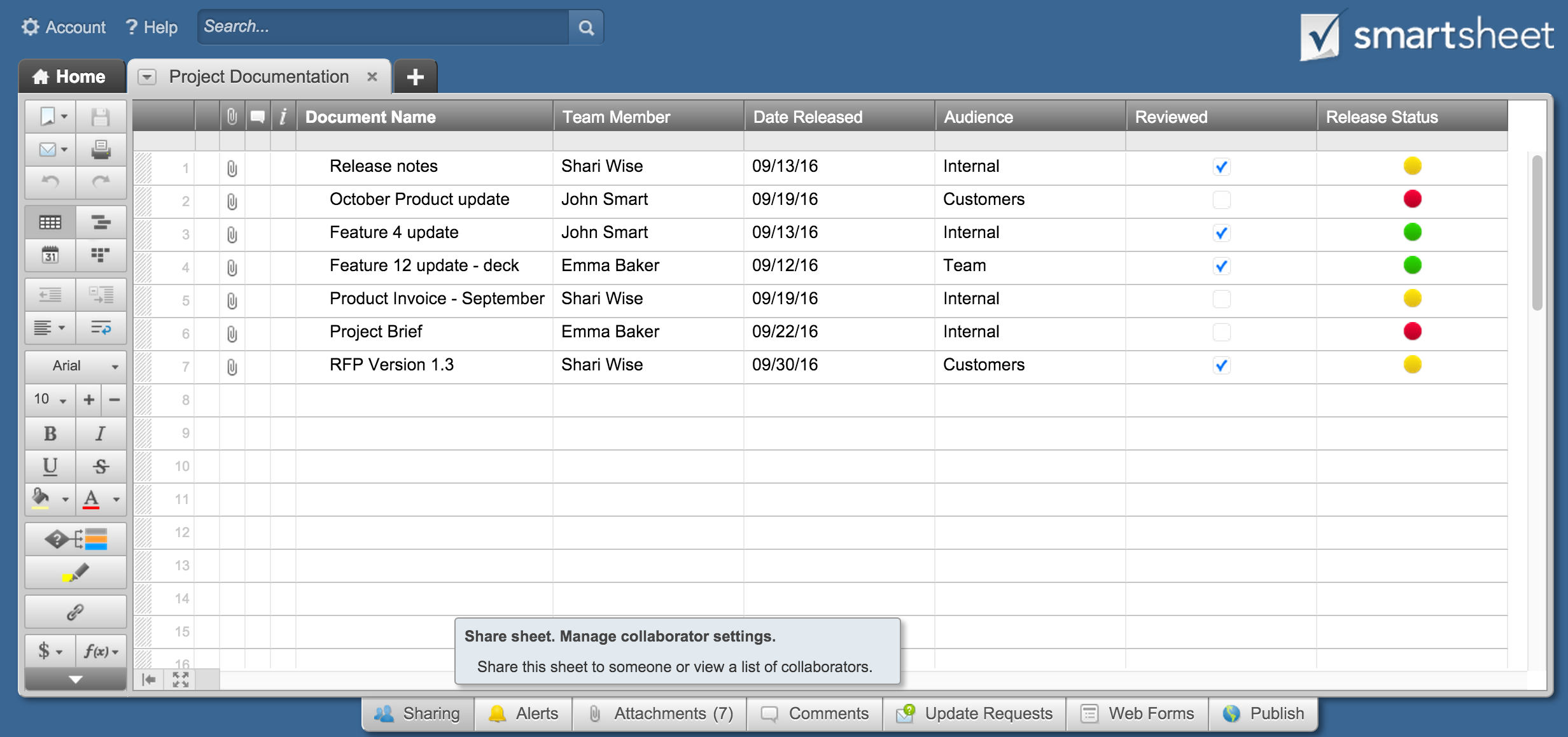 Agile Document Management - Smartsheet