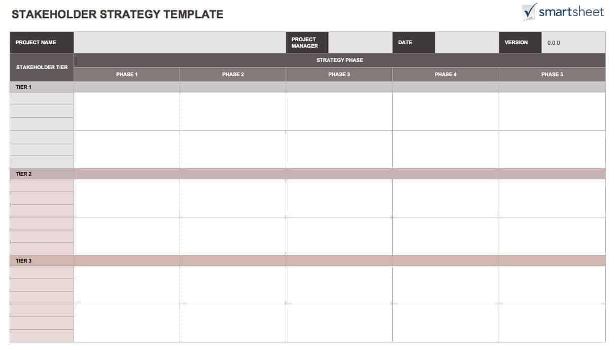 Free Stakeholder Analysis Templates Smartsheet
