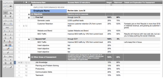 Free Employee Performance Review Templates - Smartsheet
