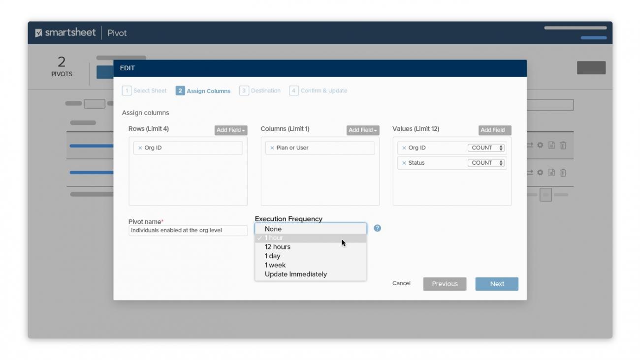 Pivot App (Datasheet) | Smartsheet