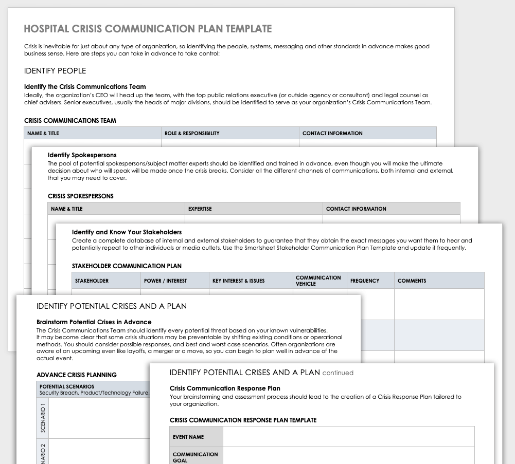 Free Crisis Communication Plan Templates | Smartsheet