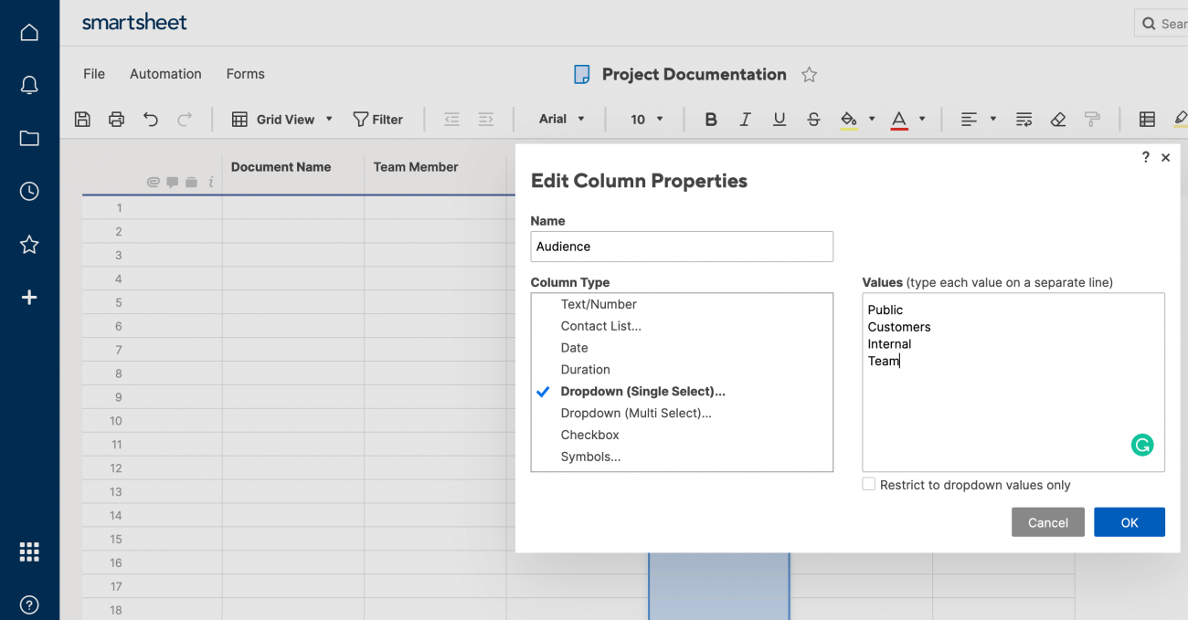 Agile Document Management - Smartsheet