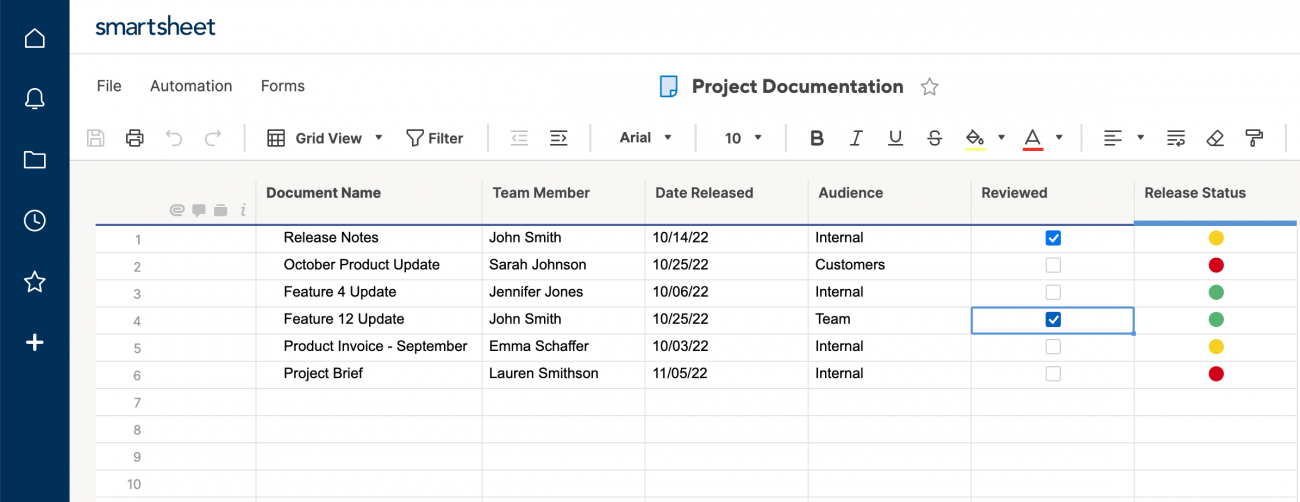 Agile Document Management - Smartsheet