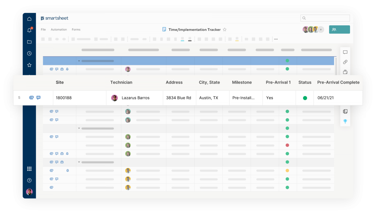 Telecom Project Management Software | Smartsheet