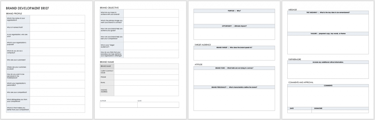 Free Brand Brief Templates | Smartsheet