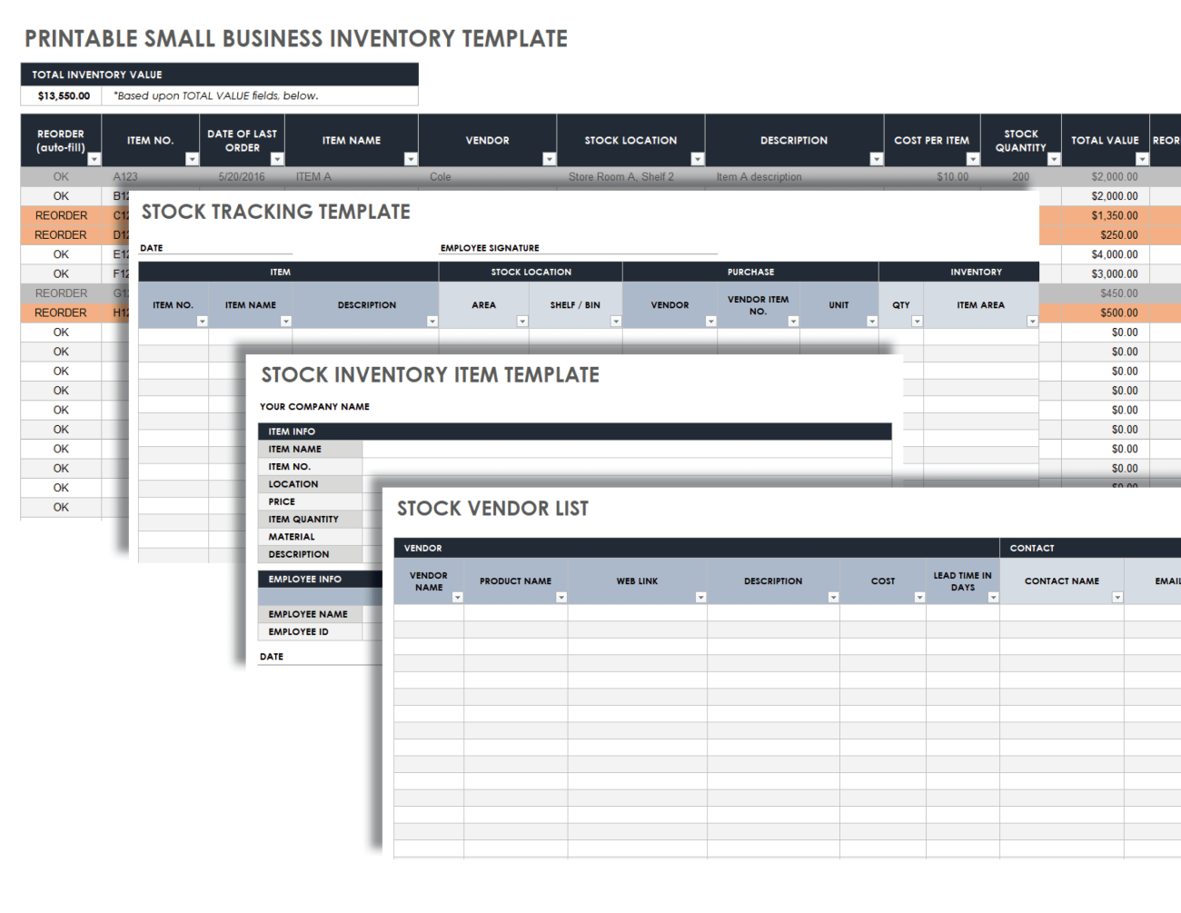 Free Small Business Inventory Templates | Smartsheet