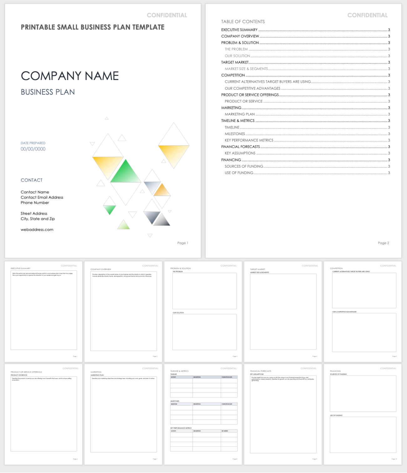 Free Small Business Plan Templates | Smartsheet