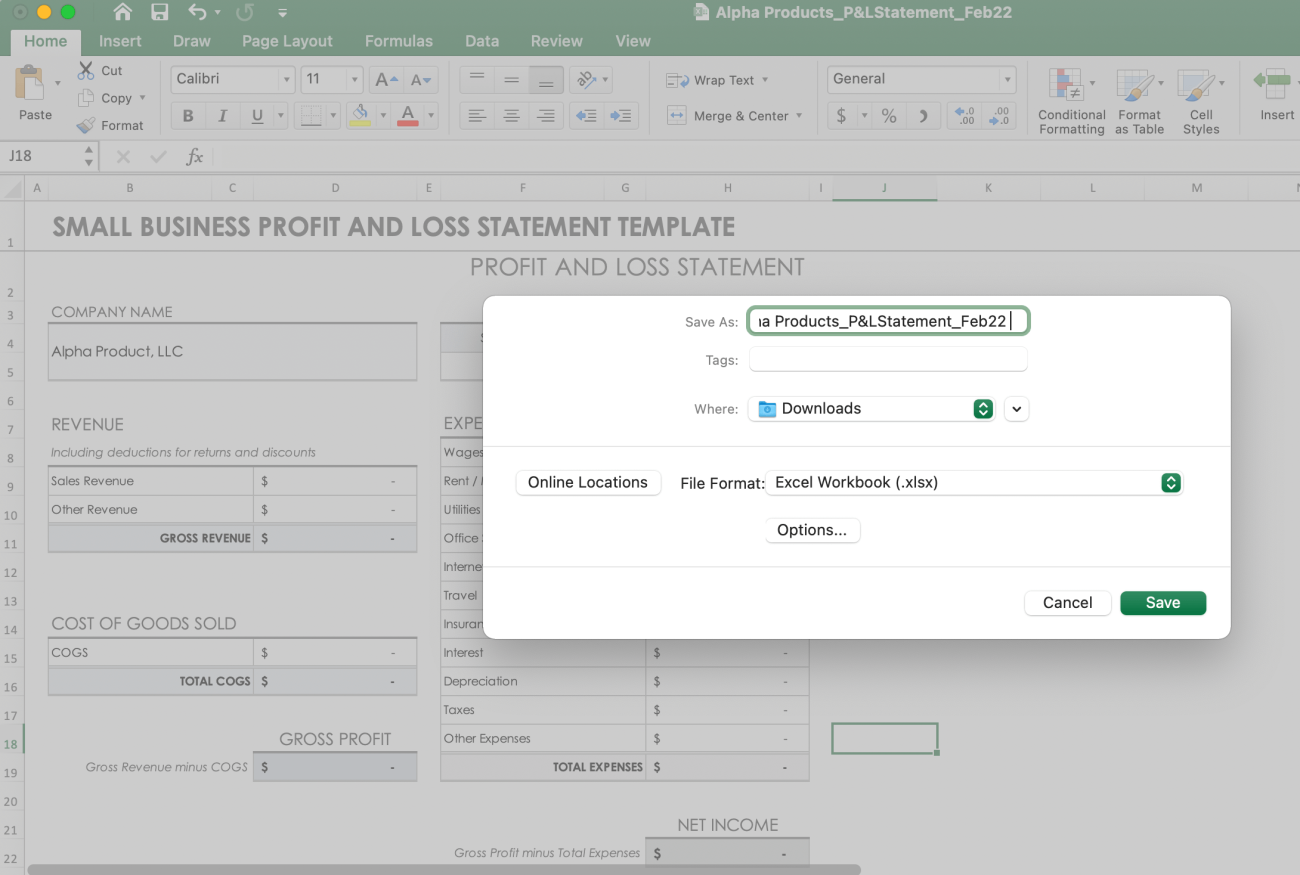 How to Do a Profit and Loss Statement in Excel | Smartsheet