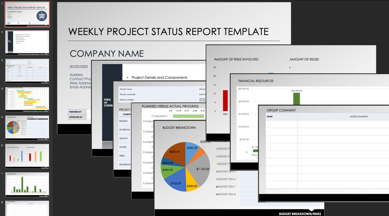 Weekly Status Report Templates | Smartsheet