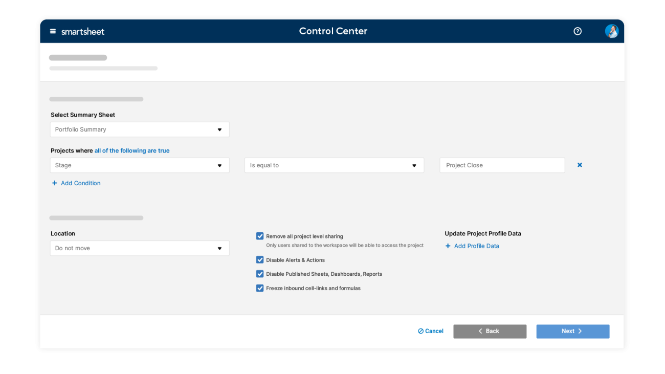 Smartsheet Control Center | Smartsheet