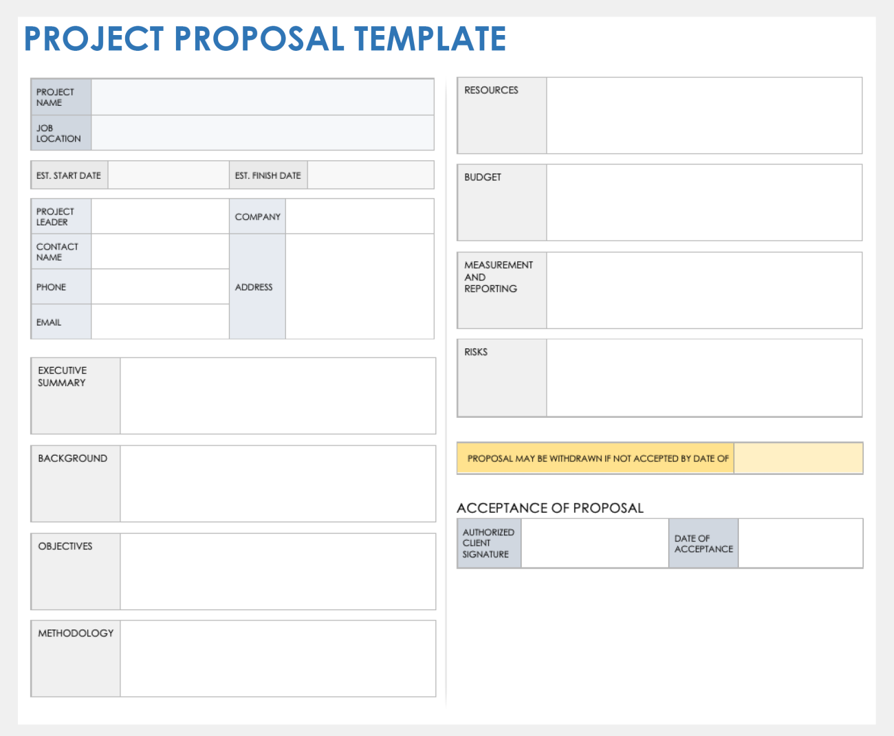 Free PDF Project Management Templates | Smartsheet