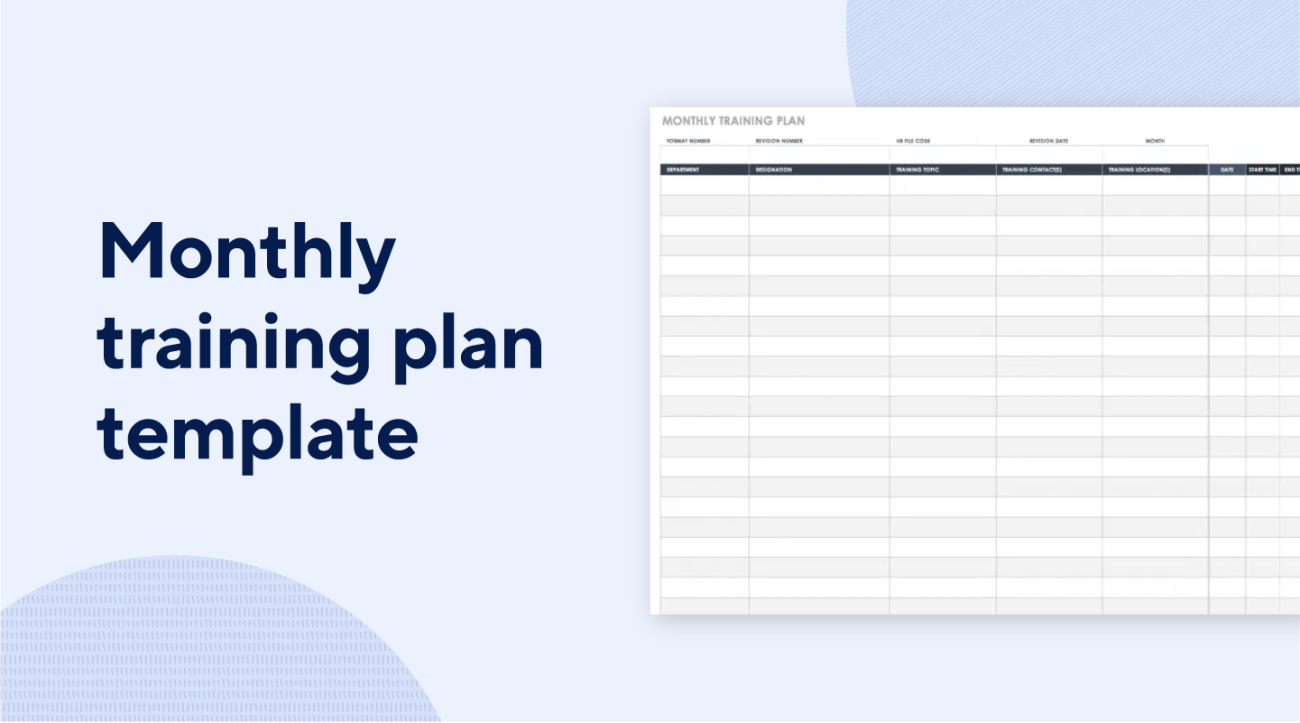 Free Training Plan Templates for Business Use | Smartsheet