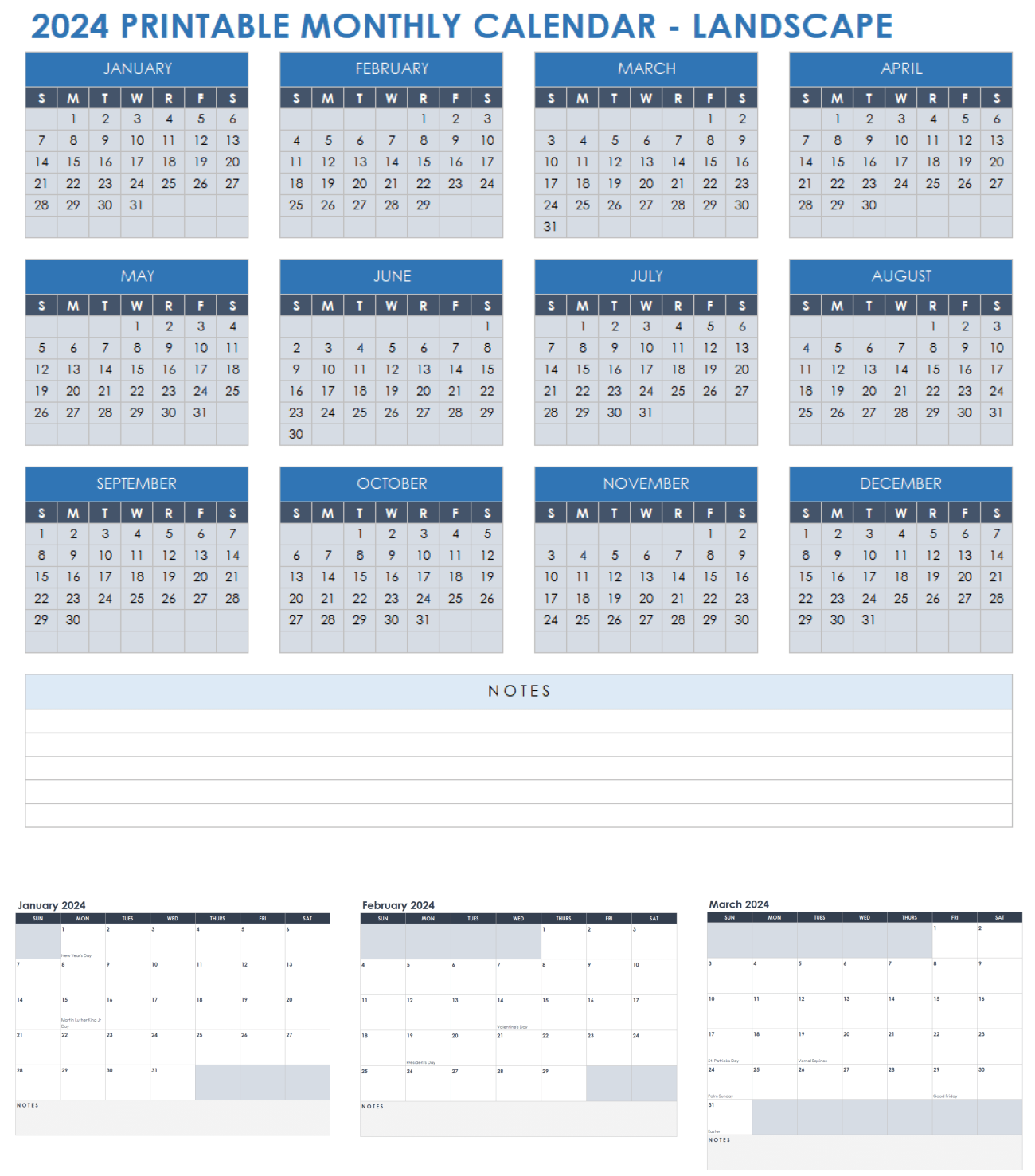 Free Blank Calendar Templates - Smartsheet