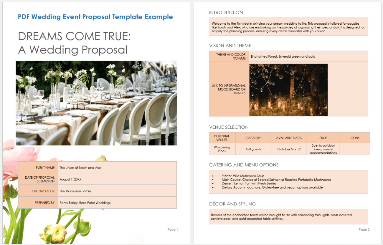 Free PDF Event Proposal Templates: Forms & Samples