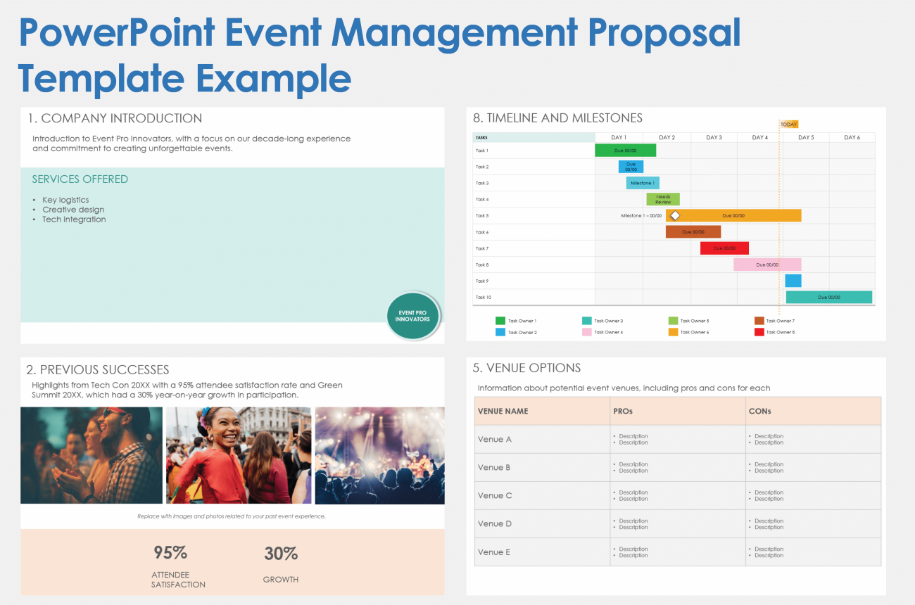 Powerpoint Event Proposal Templates: Editable Slides & Samples