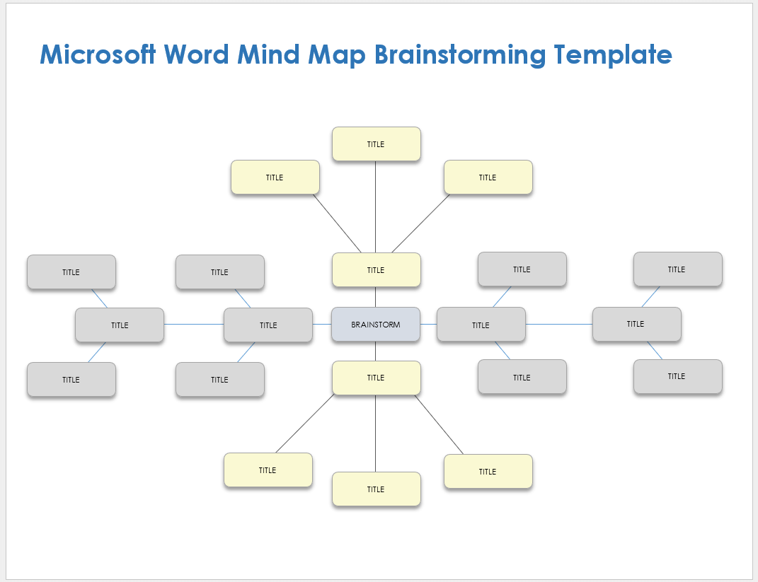 Free MS Word Brainstorming Templates: Mind Maps & More