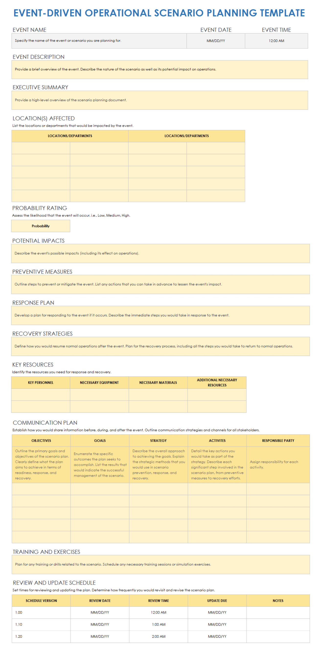 28 Free Scenario Planning Templates: All Format, Editable