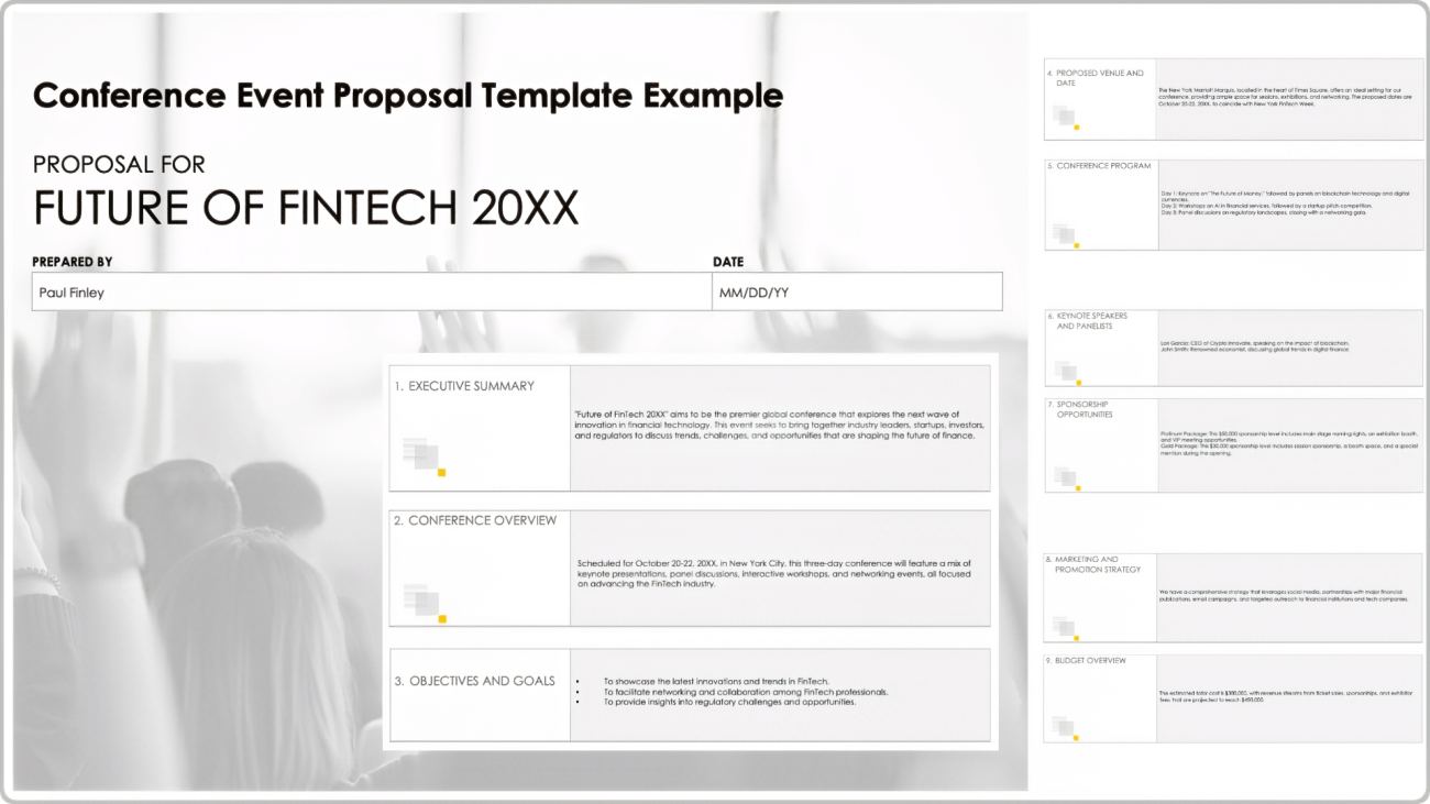 Free, Editable Event Proposal Templates: All Formats