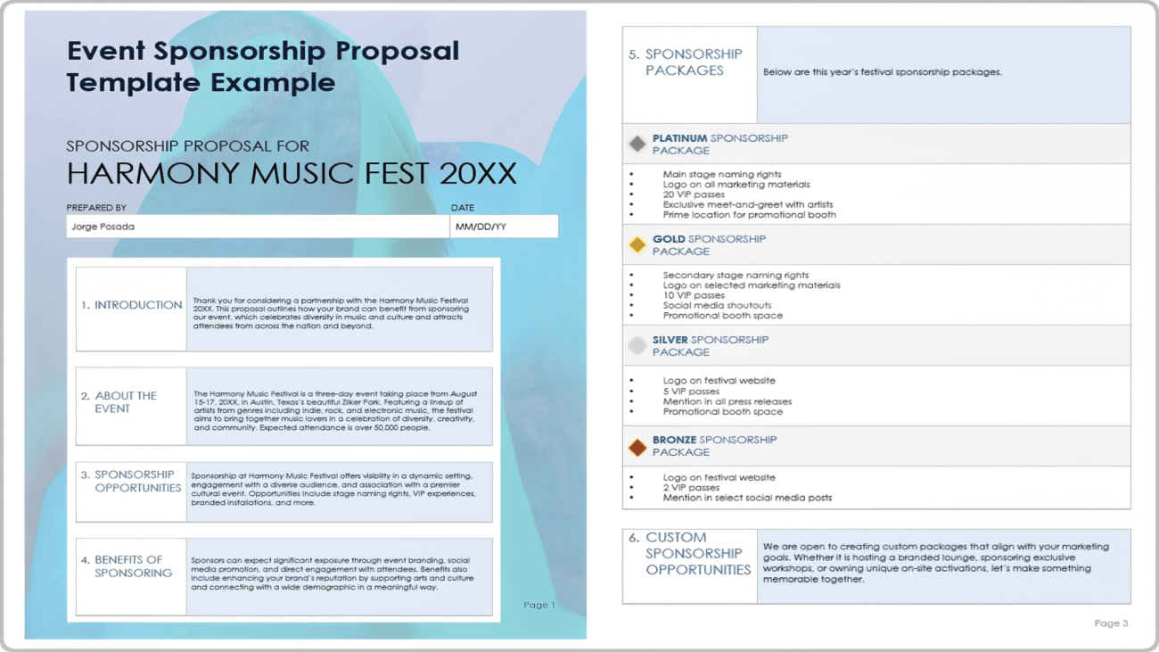 Free, Editable Event Proposal Templates: All Formats