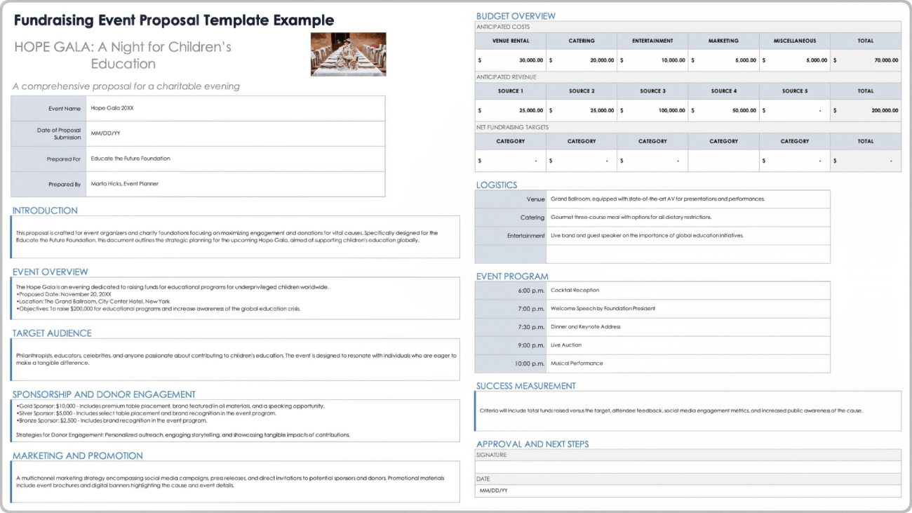 Free, Editable Event Proposal Templates: All Formats