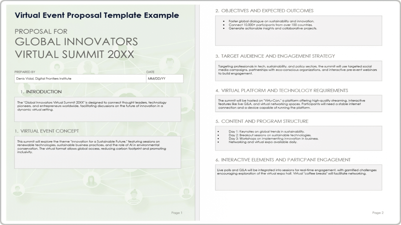 Free, Editable Event Proposal Templates: All Formats
