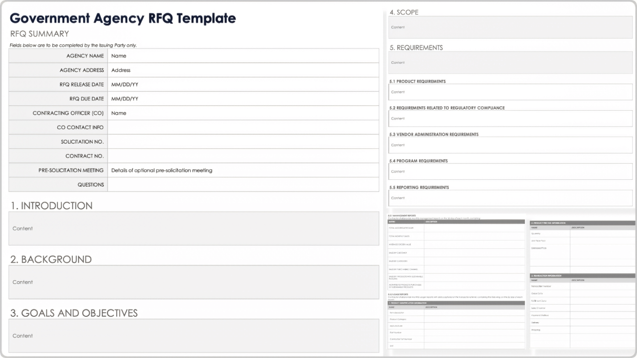 Free Request for Quote (RFQ) Templates & Forms - All Formats