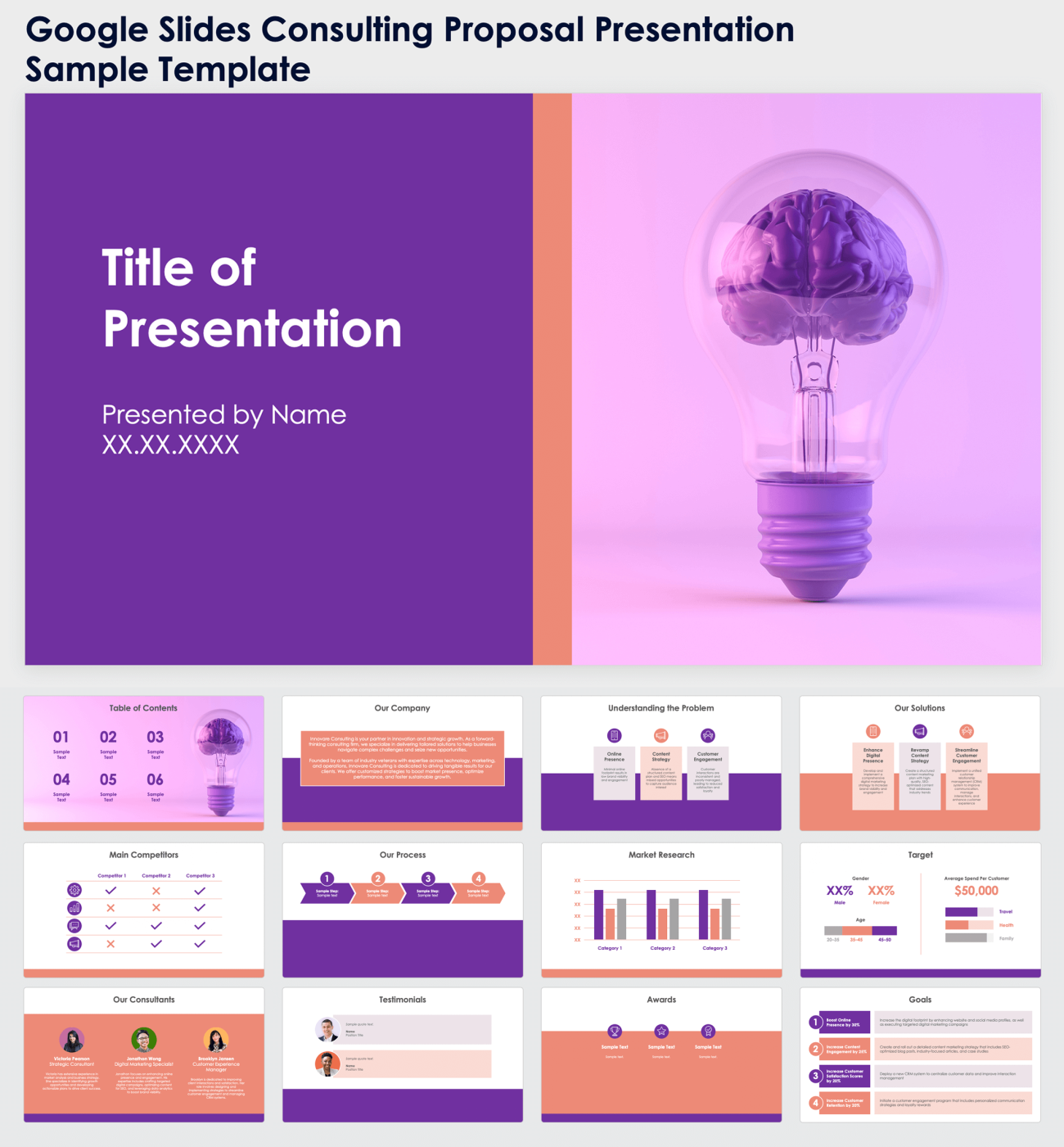 Free Google Slides Consulting Proposal Templates