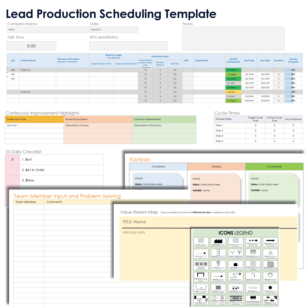 Free Production Scheduling & Planning Templates: All Formats
