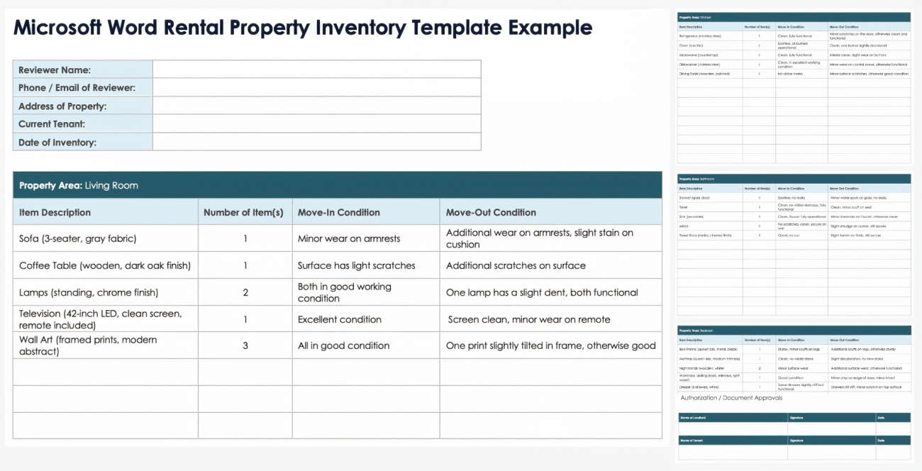 Free Microsoft Word Inventory Templates