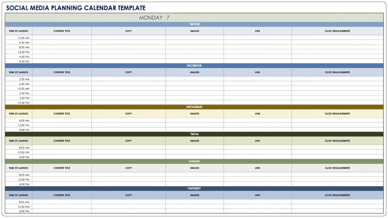 Free Social Media Marketing Plan Templates | Smartsheet