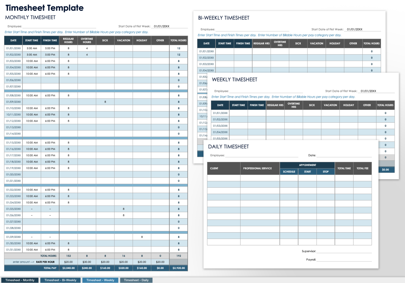 15 Free Payroll Templates | Smartsheet
