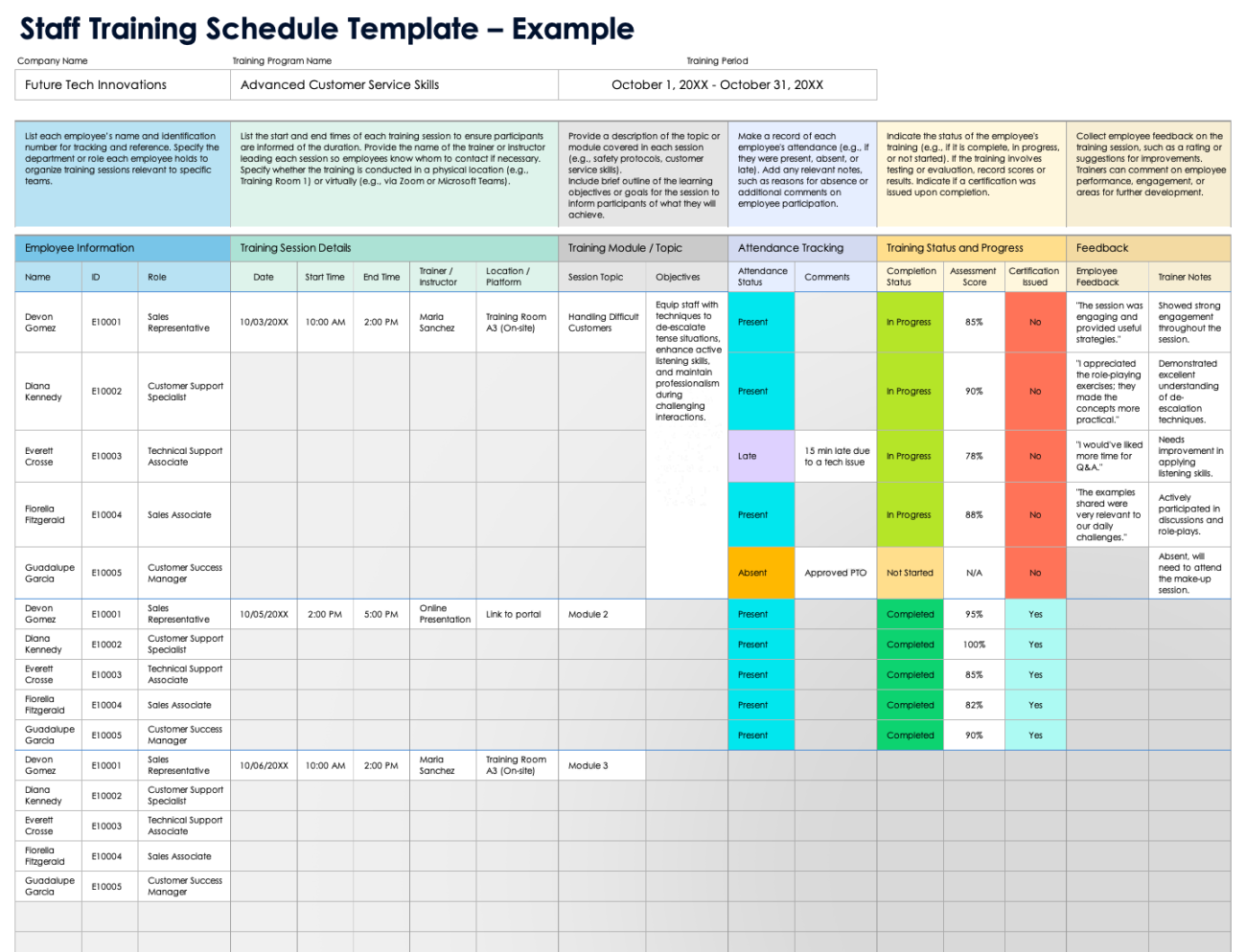 Free Staff Schedules Templates: All Types & Formats