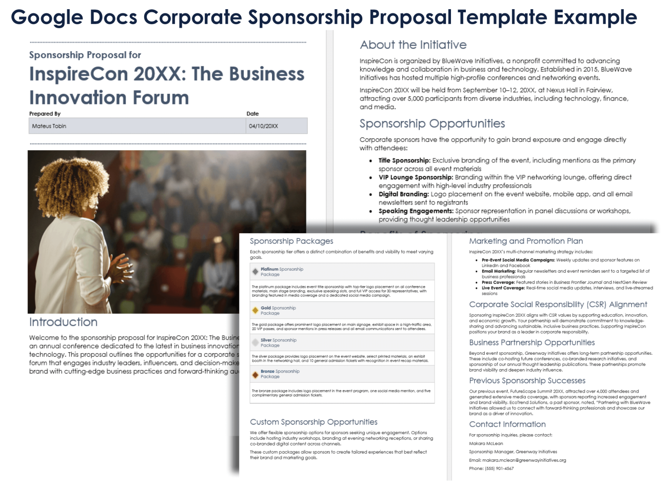 Free Google Docs Sponsorship Proposal Templates