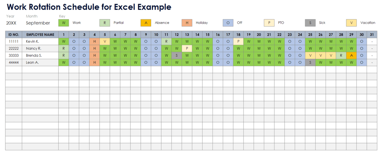 Free Work Schedule Templates for Word and Excel |Smartsheet