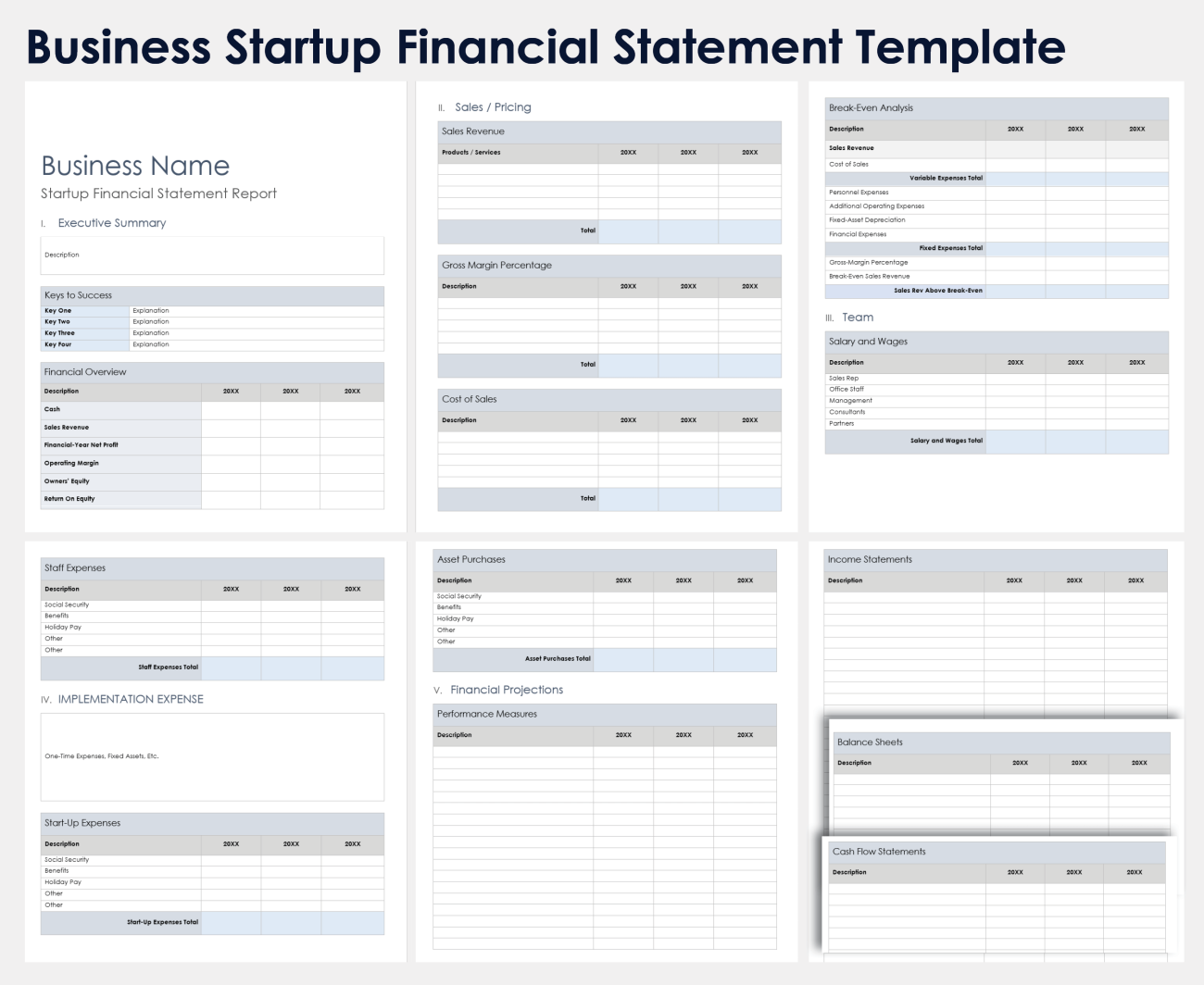 MS Word Financial Statement Templates: All Types