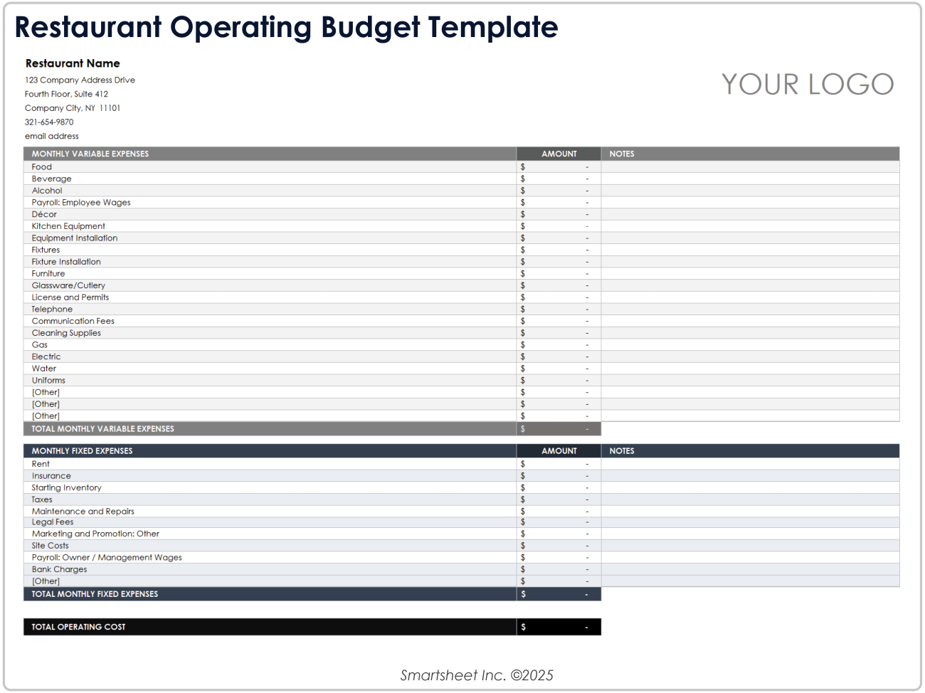 Free Restaurant Financial Templates: Models, Plans & Statements