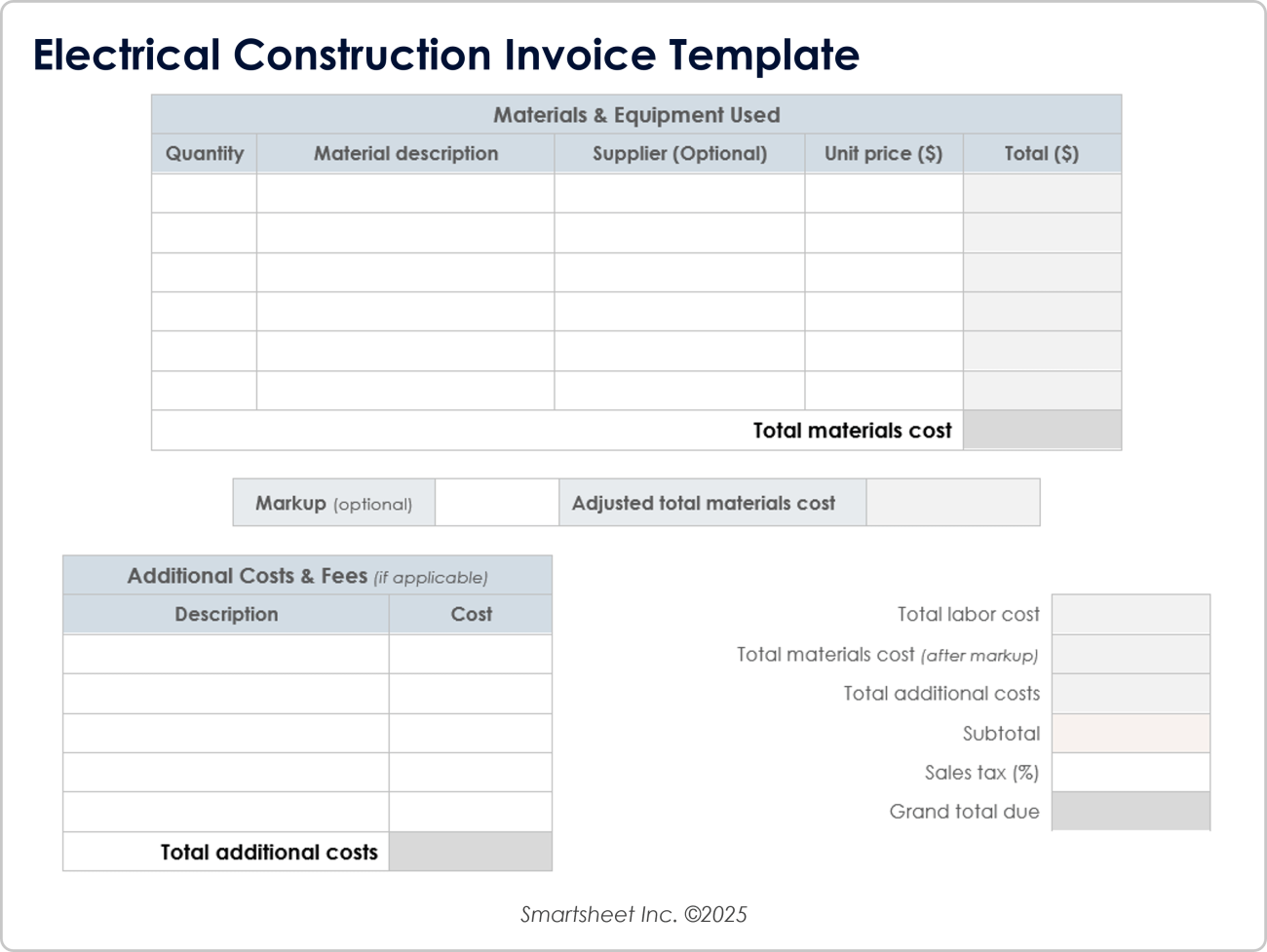 Free PDF Construction Invoices: All Types for All Projects