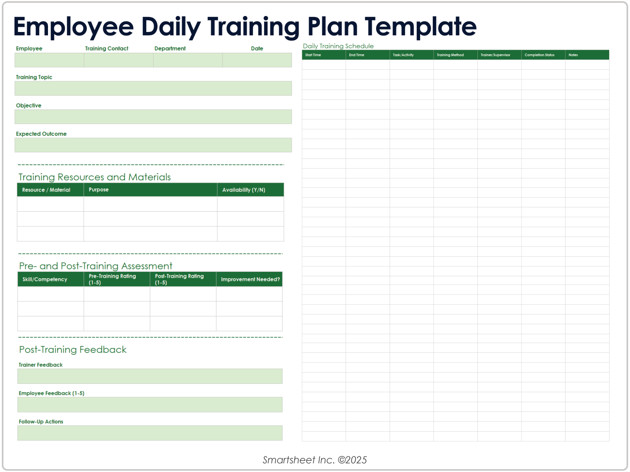 Free Employee Training Plan Templates