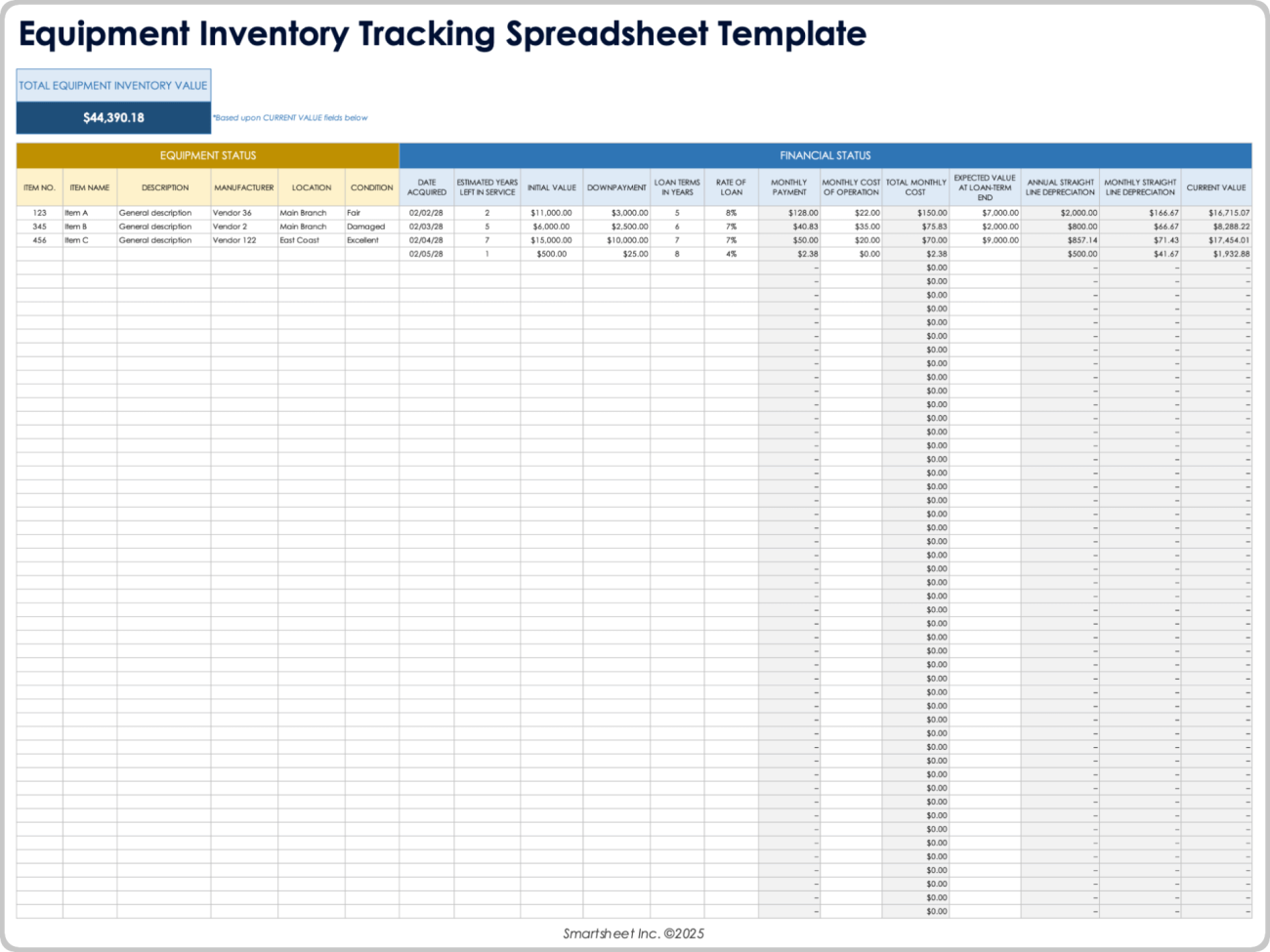Free Inventory Tracking Spreadsheet Templates