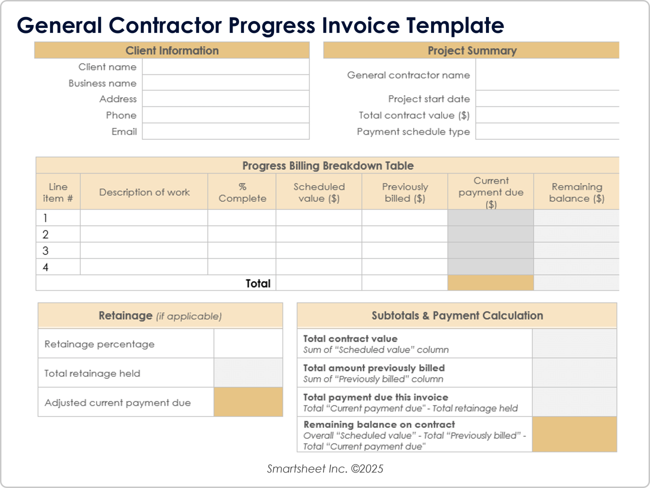 Free PDF Construction Invoices: All Types for All Projects