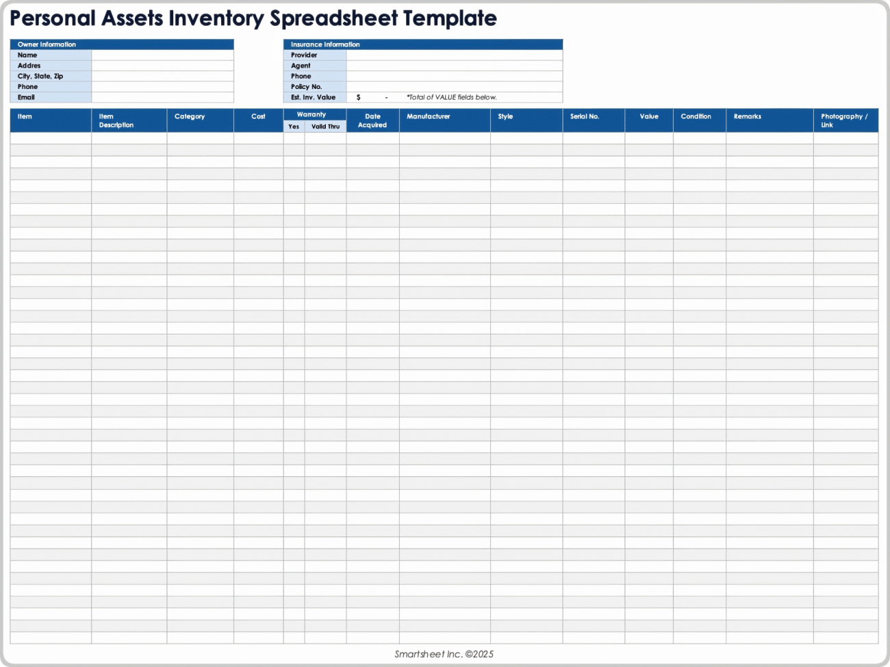 Free Inventory Tracking Spreadsheet Templates