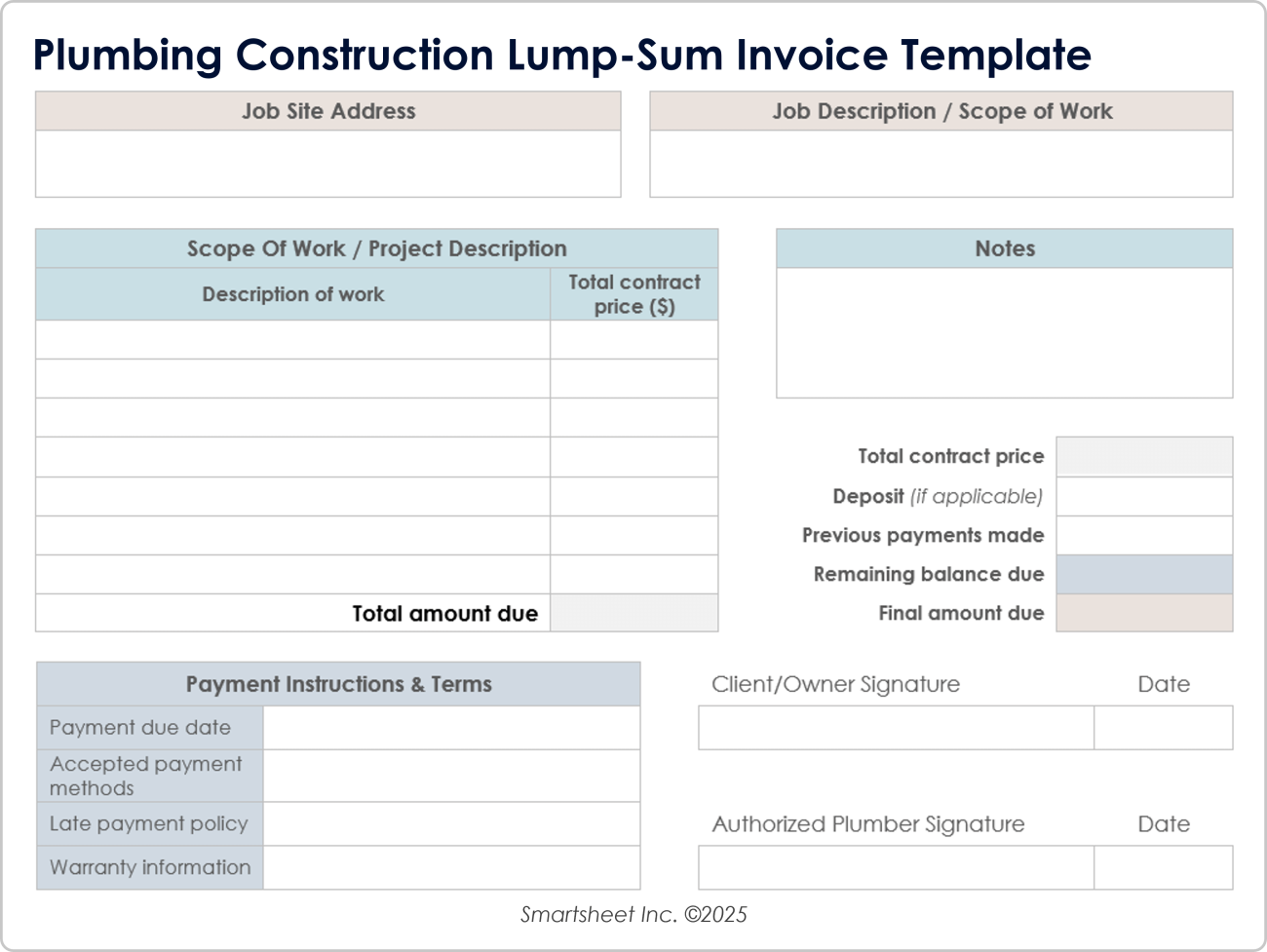 Free PDF Construction Invoices: All Types for All Projects