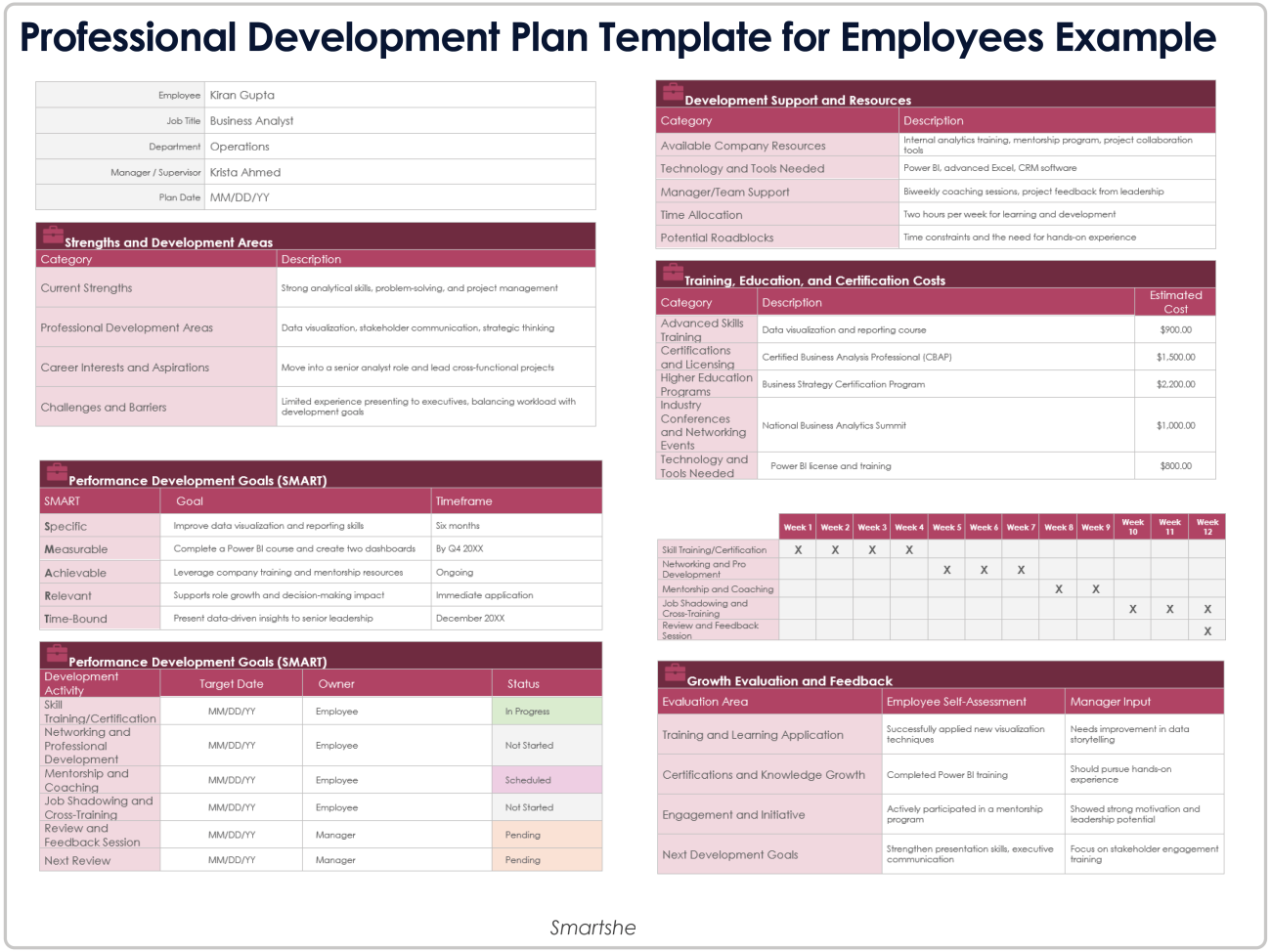 Free Employee Development Plan Templates
