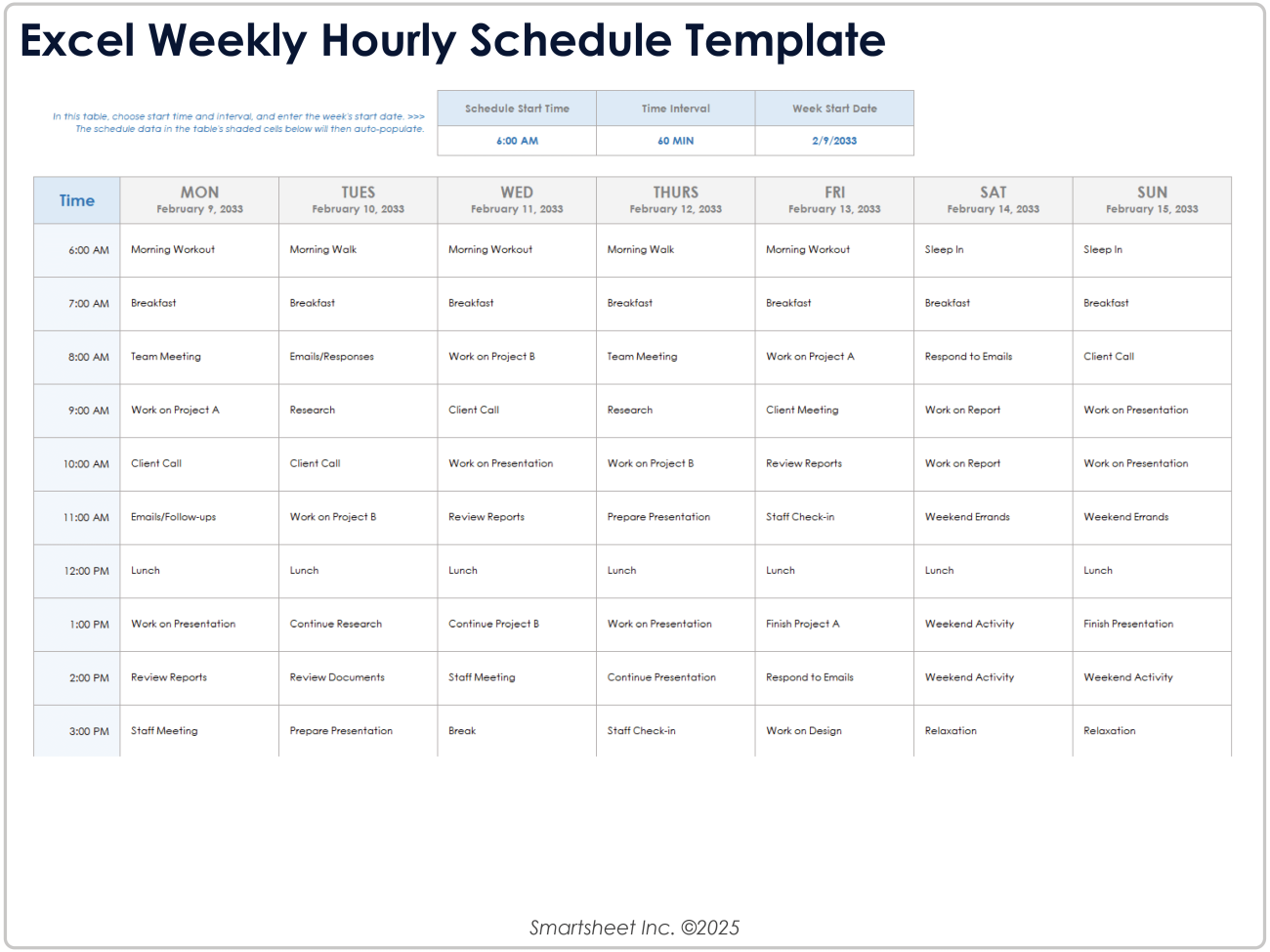 Free Excel Schedule Templates With How-To