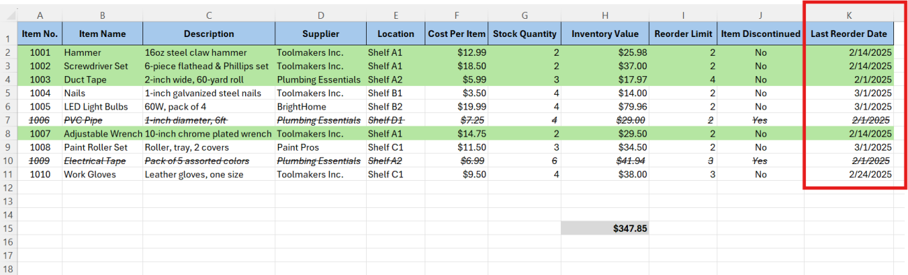 Create an Inventory Tracker in Excel With Free Template & Video