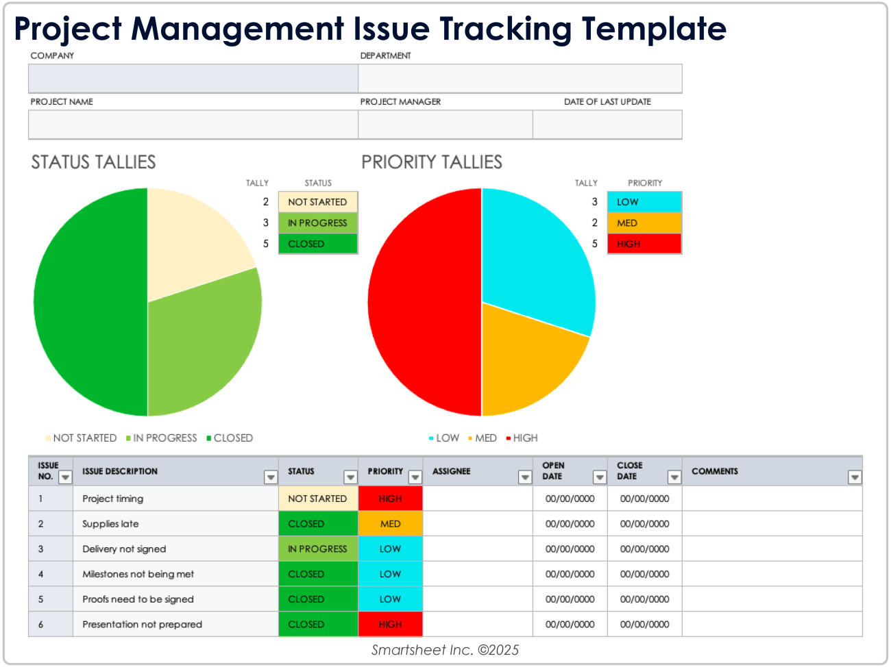 Free Google Sheets Project Management Templates