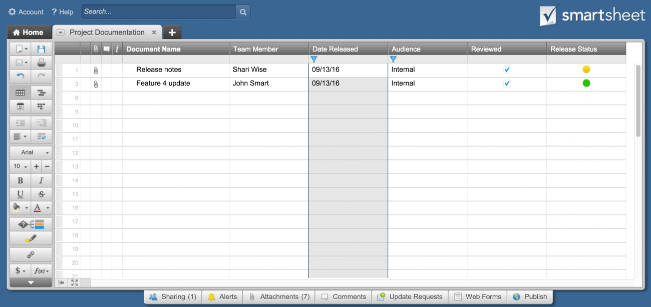 Agile Document Management - Smartsheet