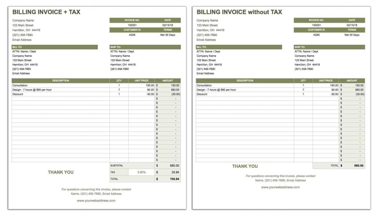 Free Google Docs Invoice Templates | Smartsheet